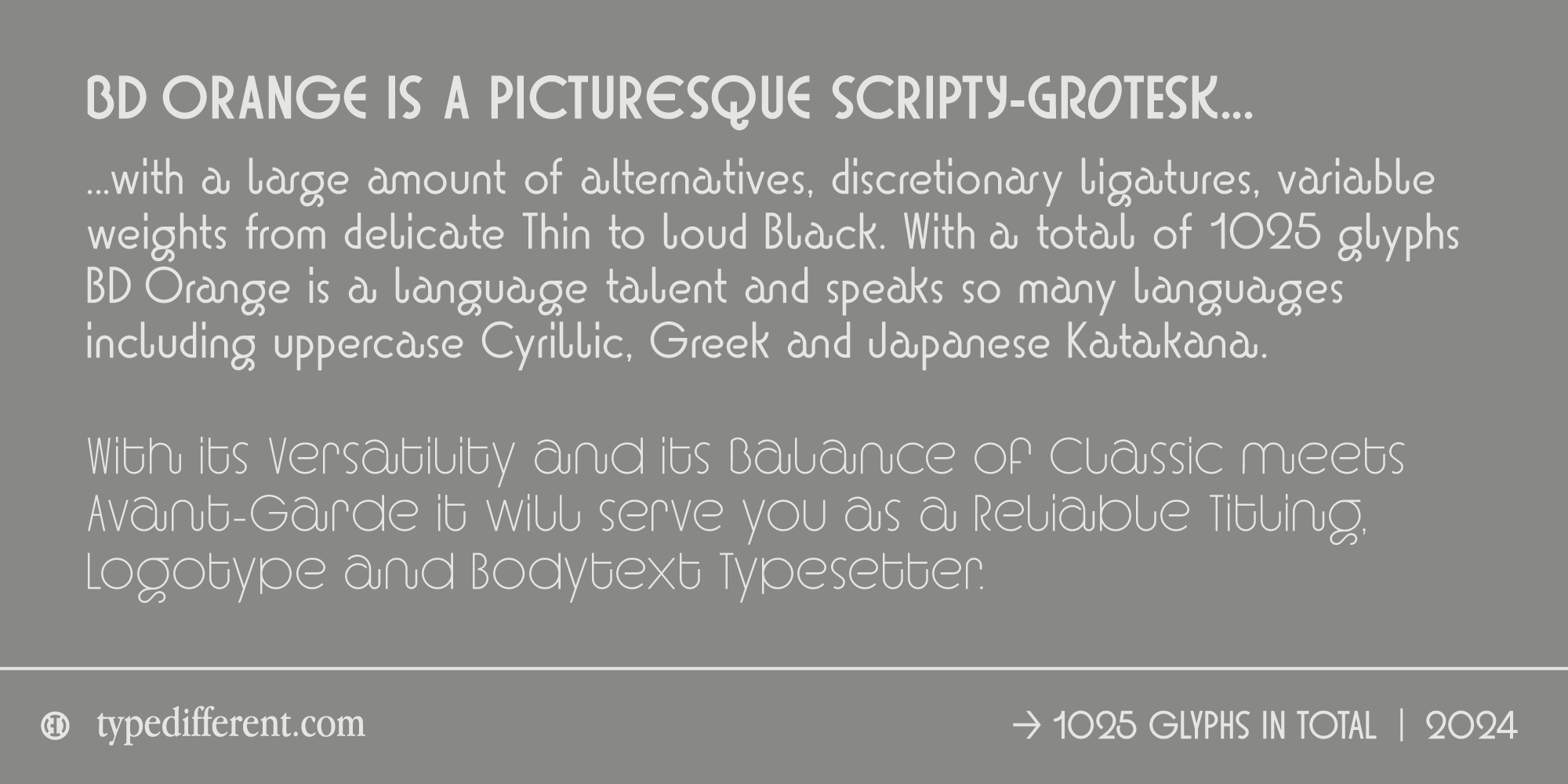 Typedifferent - BD Orange